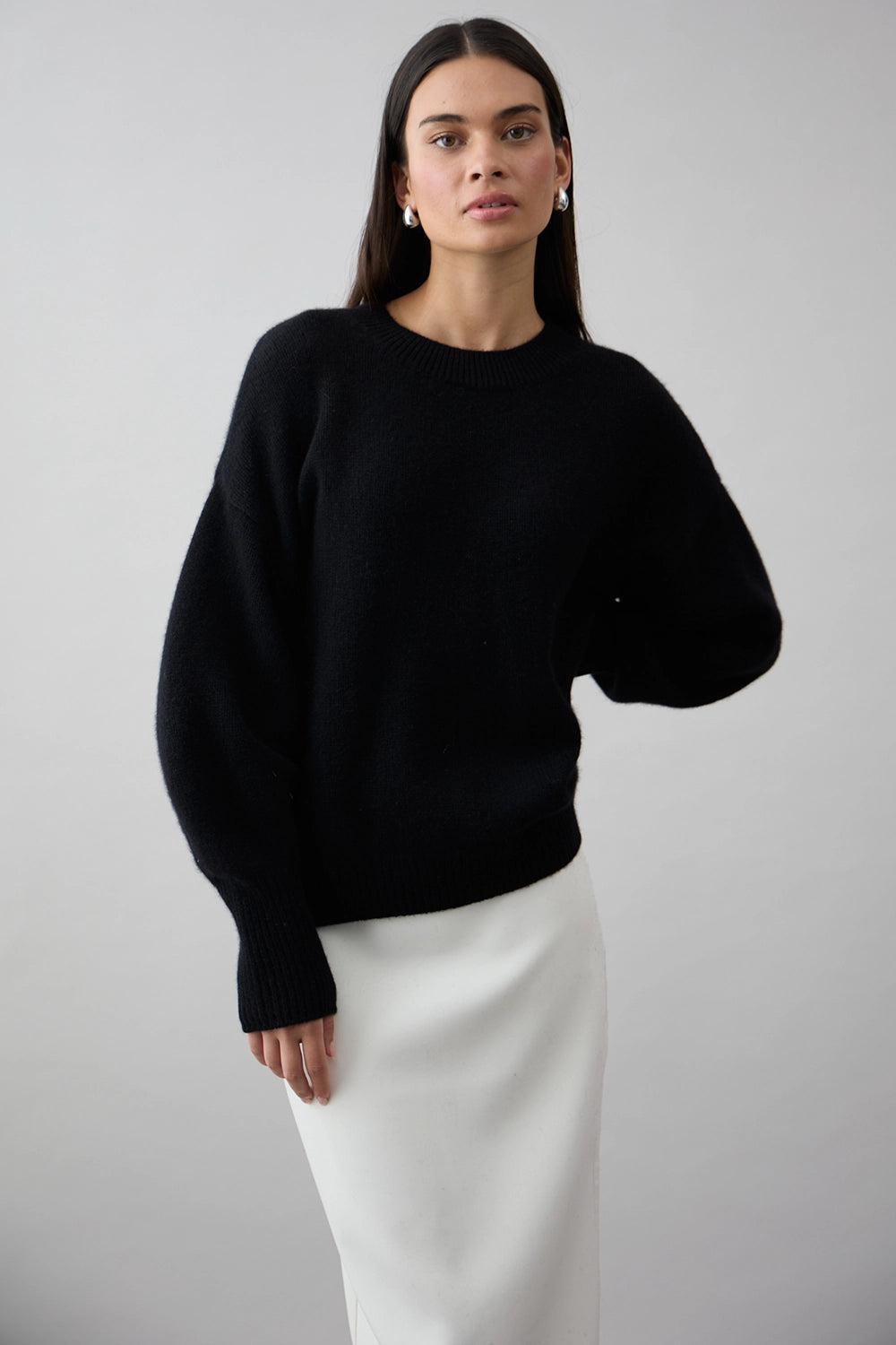 Mia Fratino | Noelle Crew - Jet Black – Hollie Rose